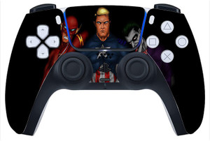 GADGETSWRAP 2005SHFL-167 art flash captain america joker PS5 Controller ...