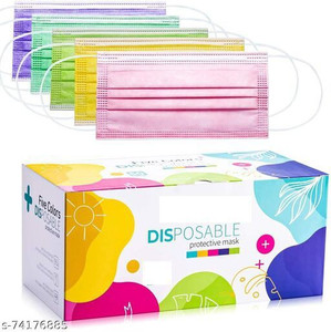 DM Eco Multi-Colored Disposable Combo Mask Pack Water Resistant, Water ...