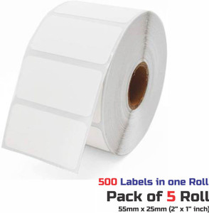 sestore.in 2x1 inch (55x25mm) Direct Thermal Sticker Label- Thermal ...