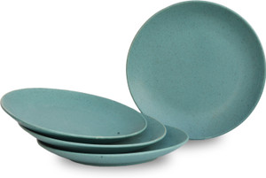 ST "REDEFINING SPACES" Handmade Turquoise Blue Matte Ceramic Dinner ...