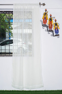 Parda Online 274 cm (9 ft) Long Door Cotton Transparent Curtain Single ...