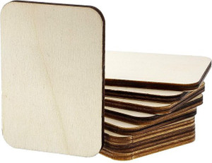 Haoser 40 Pack Unfinished Wood Rectangle Shape, Wooden Cutouts for ...