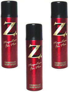 Z Magnetism Red Deodorant Body spray 150ml Each (Pack of 3) Body Spray ...