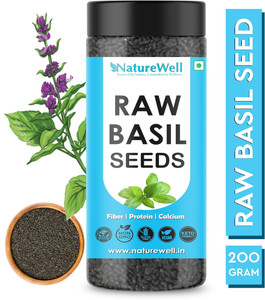 Naturewell Basil Seeds (Raw Seed ) Tukmariya / Sabja / Bapji Seed for ...