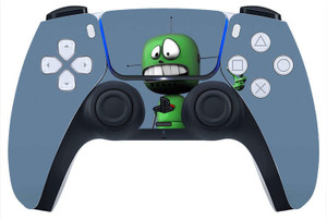 GADGETSWRAP 2005SHFL-1343 Green Cartoon PS5 Controller Skin Gaming ...