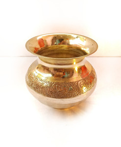 Flipkart.com | ssb Pure Pital Kalash/Lota for Pooja (100 gm) | Kalash ...