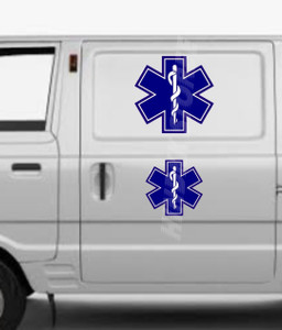 Hospital Sticker Pack Of 5 ( 8,5 & 4 Inch) | Emergency Ambulance ...