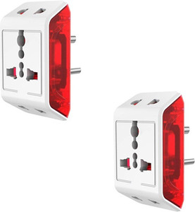 Gamius Pack of 2 3 Pin Universal Travel Multi Plug with 6A 240V 1 ...