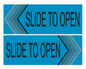 GOODPRINTZONE 20.32 cm Slide to Open Door Sticker Size 3"X 8" inch ...