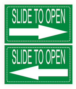 GOODPRINTZONE 20.32 cm Slider Door Sticker Size 4 X 8 Inch Black Color ...