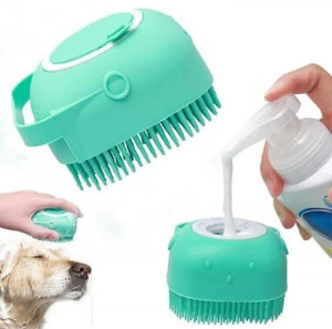glimpcy Dog Bath Brush Body Scrubber for Bathing Soft Silicone Brushes ...