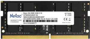 Netac Laptop RAM Basic SO DDR4 4 GB (Dual Channel) Laptop (Memory ...