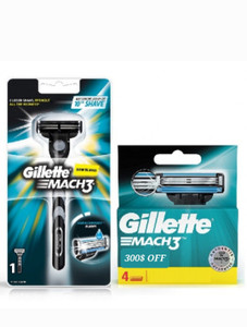 Gillette Mach 3 Shaving Razor + 5 Cartridge (GIFT PACK), Men - Price in ...