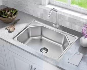 MESSINA 24X18X10 Matte Finish Handmade Kitchen With Waste Coupling ...