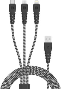 Portronics 3-in-1 Cable 2 A 1.2 m Konnect Spydr 31 3-in-1 Multi ...