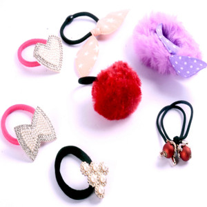 Ms fanzy Multi Design Hair Rubber Band Women & Girls Fancy Rubber Band ...