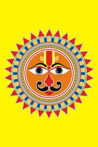 Madhubani Art Painting Sun Symbol Beautiful Decorative Art Painting ...