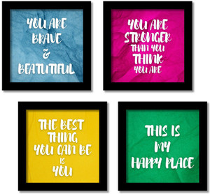 Wrapped Paper Theme Motivational Wall Frames for Home and Office ...