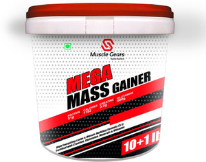 Muscle Gears Mega Mass Gainer 11 lbs Vanilla Whey Protein Price in ...