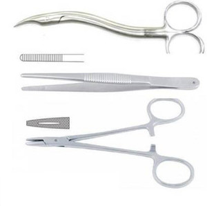 Medipulse NEEDLE HOLDER, STITCH SCISSOR, DISSECTING FORCEP KIT Medical ...