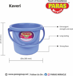 Paras Miracle 3 L Plastic Bucket Price in India - Buy Paras Miracle 3 L ...