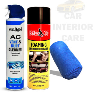 KANGAROO Car AC Vent & Duct Cleaner 400 ml with Foaming Car Interior ...