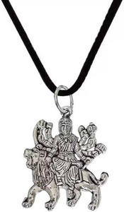 Shiv Hari Shiv Hari Maa Durga Sherawali Pendant With Black Thread Metal ...