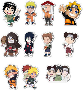 Aapki Marzi 6.35 cm Anime Character Naruto Chibi Sticker Decals - Pack ...