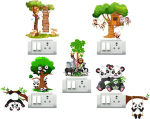 Art Kafe 13 cm Branches of Panda Switchboard Sticker Self Adhesive ...
