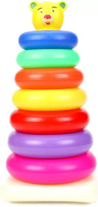 CutieKart Stacking Teddy Rings for Growing Babies,Toddlers - 7 Rings ...