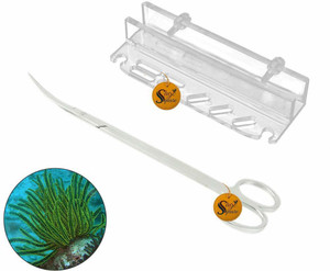 Sage Square Professional Aquarium Tongs Scissor for Fish Tank (Curve ...