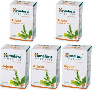 HIMALAYA Arjuna 60 Tablets (Pack of 5) Price in India - Buy HIMALAYA ...