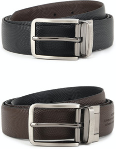Allen Solly Men Formal Black Genuine Leather Reversible Belt Black ...