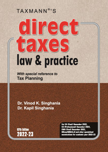 Taxmann's Direct Taxes Law & Practice | A.Y. 2022-23 – The Go-to-Guide ...