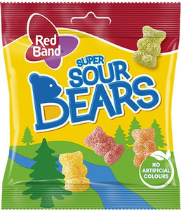 Red Band Super Sour Chewy Candy Pack of 3, 100g Sour Bear Candy Price ...