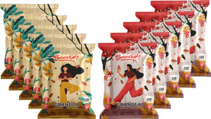 Snacket Combo Nuts and Fruits and Banana Choco Chips - 300g Pack Pouch ...