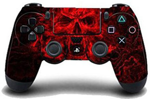 Skinny PlayStation Skin PS4 , PS4 Slim ,Ps4 Pro UV Print - Red Skull ...