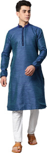 Manthan Men Woven Design Straight Kurta - Buy Manthan Men Woven Design ...