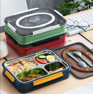 Flipkart.com | Toy Street 4 Compartment Stainless Steel Lunch Boxes ...