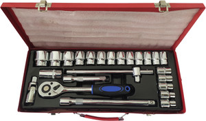 Inditools 24Pcs 1/2inch Ratchet Socket Wrench Spannar Tool Goti Set car ...