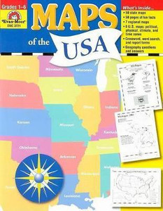 Maps of the Usa, Grade 1 - 6 Teacher Resource: Buy Maps of the Usa ...
