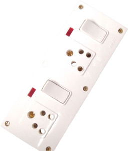 HI-FI 101 133 S.S Combined 2+2 Switch+Socket+indicator juction box PACK ...