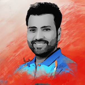Rohit Sharma POSTER, Cricketer POSTER, Indian Cricketer Poster for Wall ...