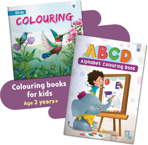 Colouring Books For Kids | ABCD Alphabet Book And Blossom Birds ...