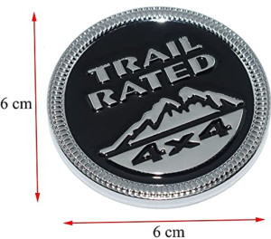 Ride2joy 5.9944 cm 3D METAL TRAIL RATED LOGO STICKER FOR CAR | BLACK ...