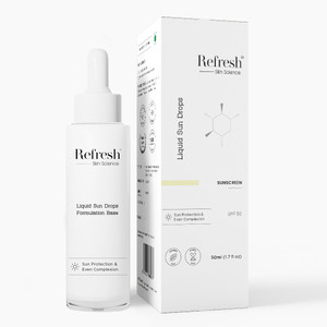 Refresh Skin Science Sunscreen - SPF 50 Sun Screen Sun Drops - Liquid ...
