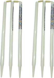 Dabodiya Cricket Stump with 4 bails White color Full size Pack of 6 ...