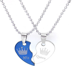 vien King and Queen Lover Couple I Love You Heart Locket With Chain ...