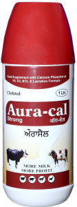AURACAL Liquid Chelated Calcium for Cattle, Cow, Buffalo, Goat & Sheep ...
