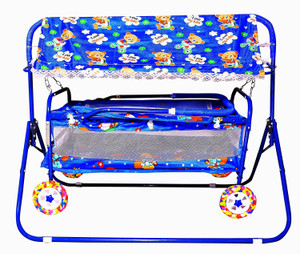 GREYHOUSE Baby Crib and Cradle Two in One (Eva Blue) B8 Bassinet - Buy ...